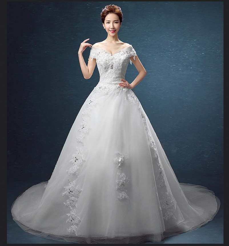 Hs395 Beautiful Charming Lace Wedding Dress Prom Bride Dress on Luulla